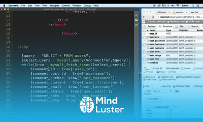 Learn 4 Creating the display query for users CMS USERS PHP COURSE CMS PROJECT - Mind Luster