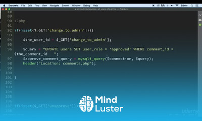 Learn 11 Changing user roles CMS USERS PHP COURSE CMS PROJECT - Mind Luster
