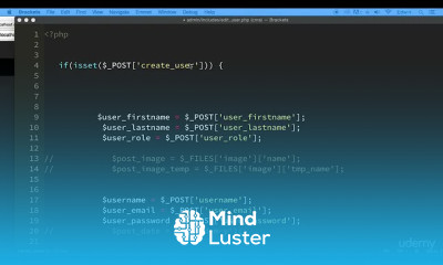 Learn 12 Setting Up the Edit User Page CMS USERS PHP COURSE CMS PROJECT - Mind Luster