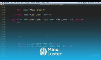 Learn 14 Adding Select Options to User Role CMS USERS PHP COURSE CMS PROJECT - Mind Luster