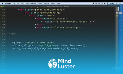 Learn 2 Posts Dynamic Data in Widget CMS DASHBOARD PHP COURSE CMS PROJECT - Mind Luster