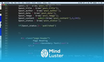 Learn 1 Adjusting post echo IMPROVING CMS PHP COURSE CMS PROJECT - Mind Luster