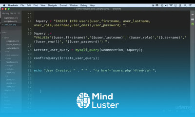 Learn 3 Adding Notification to Add User Page IMPROVING CMS PHP COURSE CMS PROJECT - Mind Luster