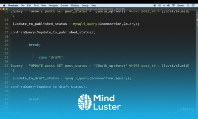 Learn 11 Adding Bulk Options Posts part 5 CMS EXTRA FEATURES PHP COURSE CMS PROJECT - Mind Luster
