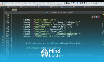 Learn 6 Cleaning Up Edit User Page PASSWORD ENCRYPTNG LOGIN SYSTEM PHP COURSE CMS PROJECT - Mind ...