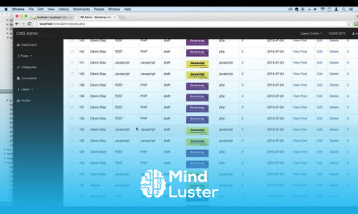 Learn 3 Part 3 Fixing User Display Issue CMS POST FOR SPECIFIC USER IN ADMIN PHP COURSE CMS ...