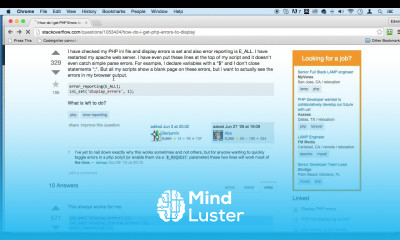 Learn 3 Displaying errors online PROJECT TO INTERNET CMS COURSE CMS PROJECT - Mind Luster