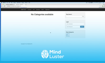 Learn 1 Intro NO POSTS OR CATEGORY MESSAGE FEATURE PHP COURSE CMS PROJECT - Mind Luster