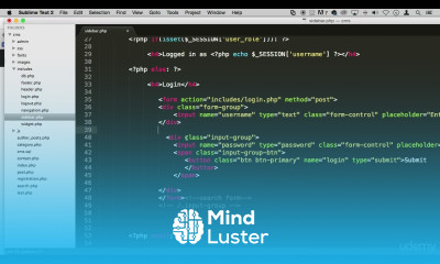 Learn 2 Login form visibility logged in or logged out SOME MISCELLANEOUS FEATURE PHP COURSE CMS ...
