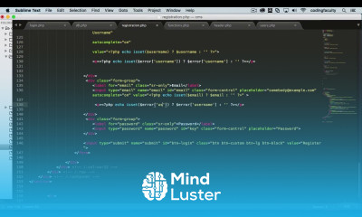 Learn 7 Displaying inline errors in form NEW REGISTRATION SYSTEM PHP COURSE CMS PROJECT - Mind ...