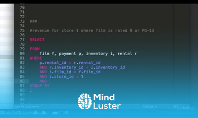 Learn 23 Brainbuster Breaking Down Revenue by Store and Rating SQL Tutorial Full Database Course ...