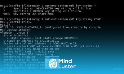 Learn 62 MLS 11 HSRP Timers Authentication MULTILAYER SWITCHING ...