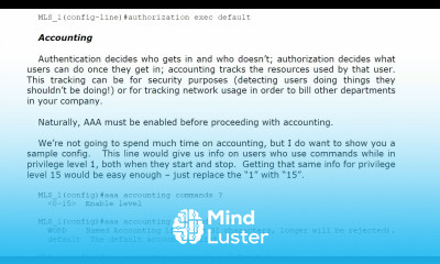 Learn 82 Monitoring 11 AAA Authorization Accounting VIDEO NETWORK MONITORING CISCO CNNP ENCORE ...