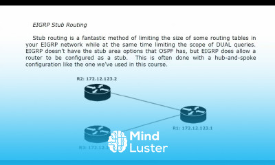 Learn 102 EIGRP Adv 9 The AD 5 Stub Routing Theory CISCO CNNP ROUTE ADVANCED EIGRP BEGINNERS ...