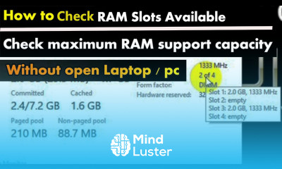 Learn How To Check Ram Capacity Check Used and Empty Ram Slots Availabe ...