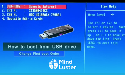 Learn How to boot from USB drive Install Windows Change First boot ...