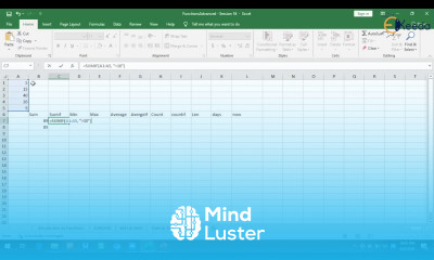 Learn Mastering Popular Excel Functions - Mind Luster