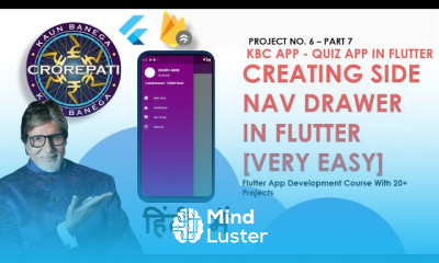 Learn HINDI 7 Flutter Tutorial Sidebar Menu Navigation Drawer In Flutter 2021 - Mind Luster