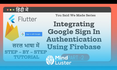 Learn HINDI 2 Google Authentication With Firebase Integration In Flutter App Firebase ...
