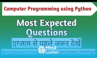 Learn Python Most Important Questions for 5th Semester CSE - Mind Luster