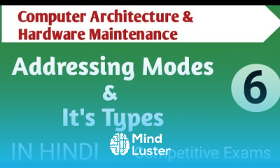 Learn Lec 1 6 Addressing Modes Types of Addressing Mode in Hindi - Mind Luster