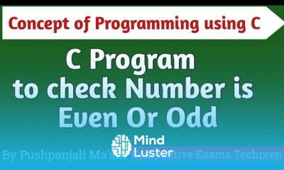Learn C Program to Check the Number is Even or Odd in Hindi - Mind Luster