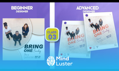 Learn Beginner vs Advanced Designer Adobe PHotoshop Tutorial Trend Social Media post Class 03 ...