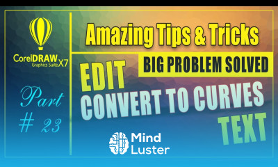 Learn Coreldraw Tutorial How to Edit Convert to Curve text in CorelDraw x7 Tips tricks Part 23 ...