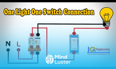 Learn How to wire a light switch One Light One Switch Connection House Wiring - Mind Luster