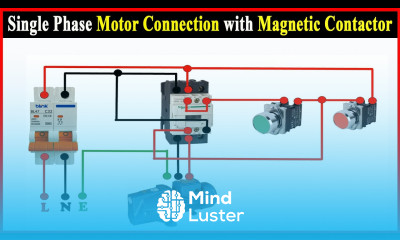 Learn DOL Starter connection Single Phase Motor Connection with ...