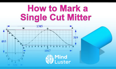 Learn Pipe Single cut miter bend layout piping tutorial - Mind Luster