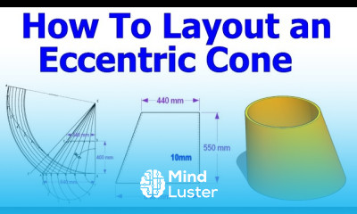 Learn How to layout an eccentric cone Easiest method एक्सेंट्रिक कोन ...