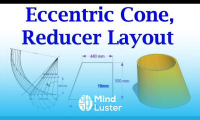 Learn How to layout an eccentric cone Easiest method एक्सेंट्रिक कोन ...