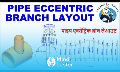 Learn How to layout an eccentric pipe branch पाइप एक्सेंट्रिक ब्रांच ...