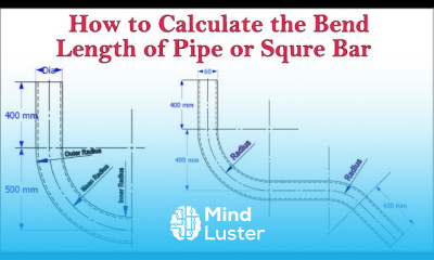 Learn How to calculate Bend Length of Pipe with example calculations ...