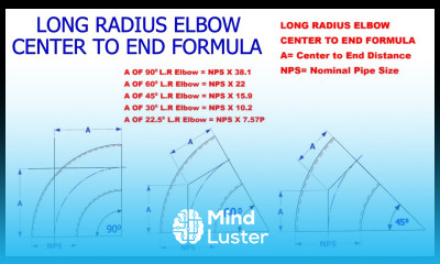 Learn Long Radius Any degree Elbow Elbow center Formula and example ...