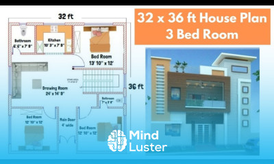 Learn 32x36 House Plan 32x36 House Design 32x36 Ghar ka Naksha 3 Bed ...