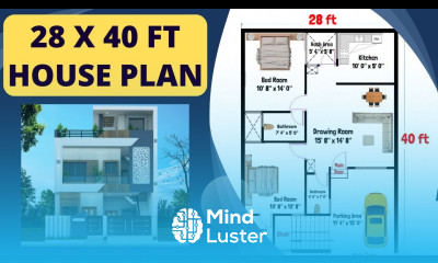Learn 28 x 40 House Plan 28x40 House Design 28x40 Ghar ka Naksha East Facing House Plan - Mind ...