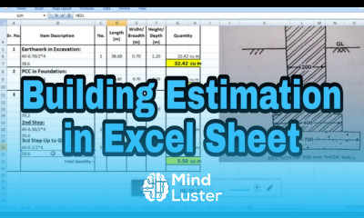 Learn Estimation Excel Sheet Centre Line Method - Mind Luster