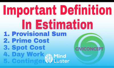 Learn Important Definition in Estimation - Mind Luster