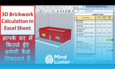 Learn Brickwork Calculation Brick Masonry Calculation Numbers of Bricks ...