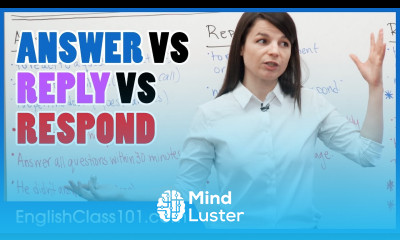 Learn Difference between ANSWER REPLY and RESPOND Basic English Grammar - Mind Luster