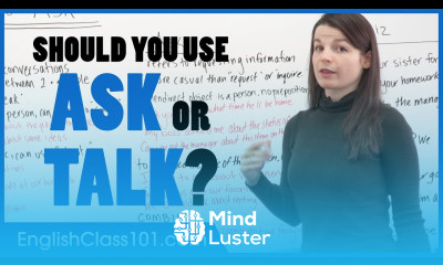 Learn Improve Your English ASK TALK basic differences English Grammar ...