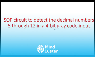 Learn Decimal numbers in Gray code Detect 4bit gray code Design SOP circuit STLD Lec 75 - Mind ...