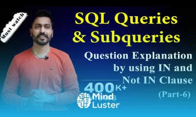 Learn Lec 64 SQL Queries and Subqueries part 6 use of IN and Not IN Database Management System ...