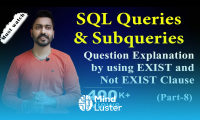 Learn Lec 66 EXIST and NOT EXIST Subqueries part 8 Database Management System - Mind Luster