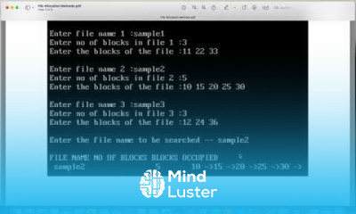 Learn OS Lab Linked File Allocation C Program to implement Operating Systems Lab OS Lab Playlist ...