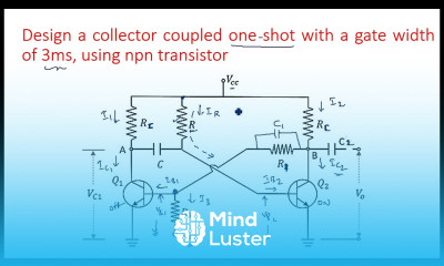 Learn Monostable Multivibrator Designing Example 2 Pulse Digital Circuits PDC Lec 62 - Mind Luster