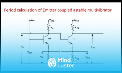 Learn Astable multivibrator Emitter coupled Period calculation PDC Lec ...