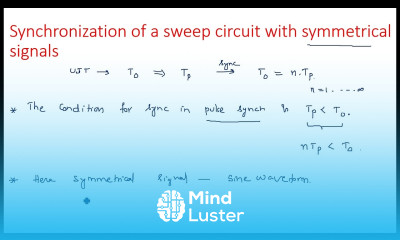 Learn Sweep circuit Synchronization Symmetrical signals PDC Lec 123 ...